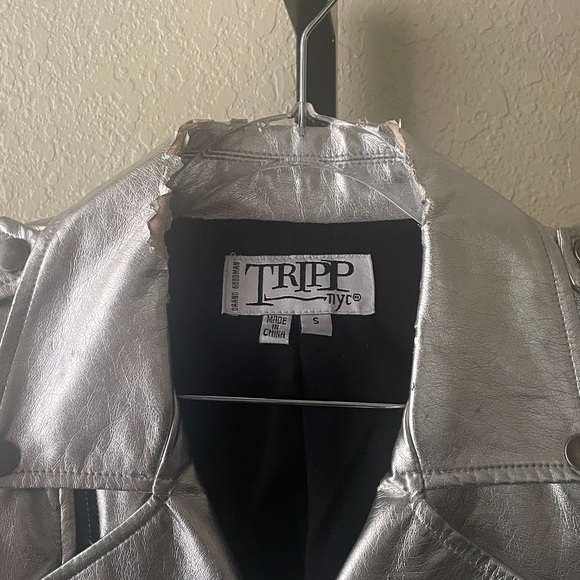 Tripp nyc | Jackets & Coats | Tripp Nyc Silver Jacket | Poshmark